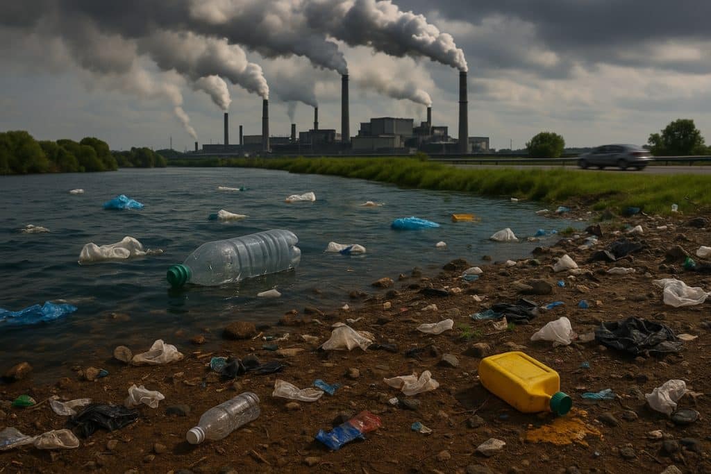 3 types de pollution : physique, biologique, chimique